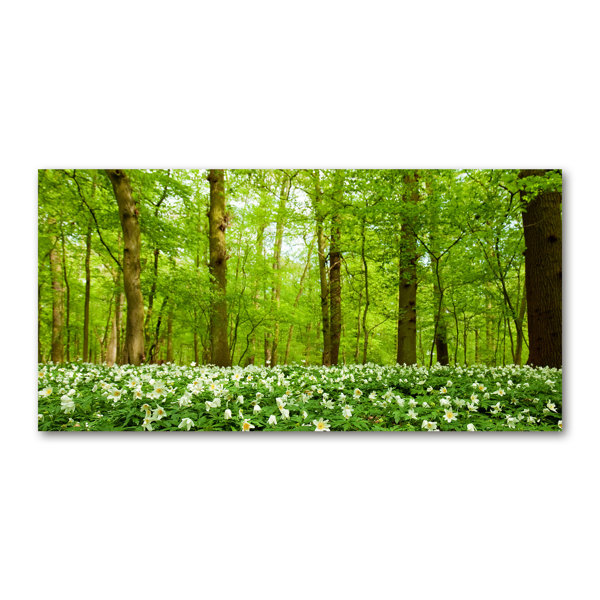 Union Rustic Blumen im Wald - Ungerahmte Kunstdrucke auf Leinwand | Wayfair.de
